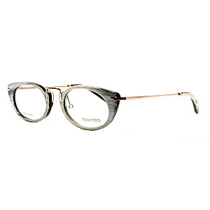 Tom Ford Oval Eyeglasses TF5257 028 Size: 50mm Ivory Buffalo Horn/Gold Plated 5257