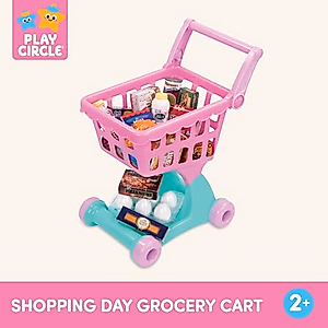 Battat- Play Circle- Shopping Cart – Toy Food – Play Kitchen For Toddlers- Pretend Play- Shopping Day Grocery Cart- 2 years +