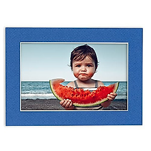 9x12 Mat Bevel Cut for 7x10 Photos - Acid Free Royal Blue Precut Matboard - For Pictures, Photos, Framing - 4-ply Thickness