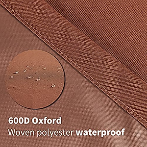 YINKEEHM Patio Furniture Covers 600D Heavy Duty Waterproof Patio Furniture Set Cover, Outdoor Sectional Sofa Set Covers Patio Table and Chair Set Cover with Air Vent and Handle 110" W x 84" D x 28"