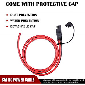 SAE DC Power Extension Cable 14AWG SAE Power Automotive Extension Cable Pigtail Wire Harness for RV Trolling,Motorcycles,Cars,Tractors,Solar Panel (4 Pack -30 cm/ 1ft)