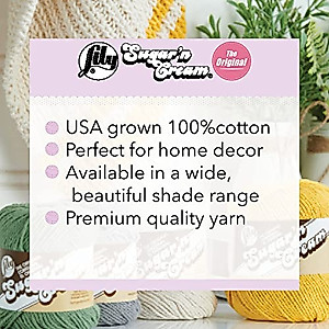 Lily Sugar'N Cream Hot Pink Yarn - 6 Pack of 71g/2.5oz - Cotton - 4 Medium (Worsted) - 120 Yards - Knitting/Crochet