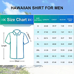 Rioofinx Hawaiian Shirt for Men Sleeves Printed Casual Button Down Summer Beach Dress Shirts Green