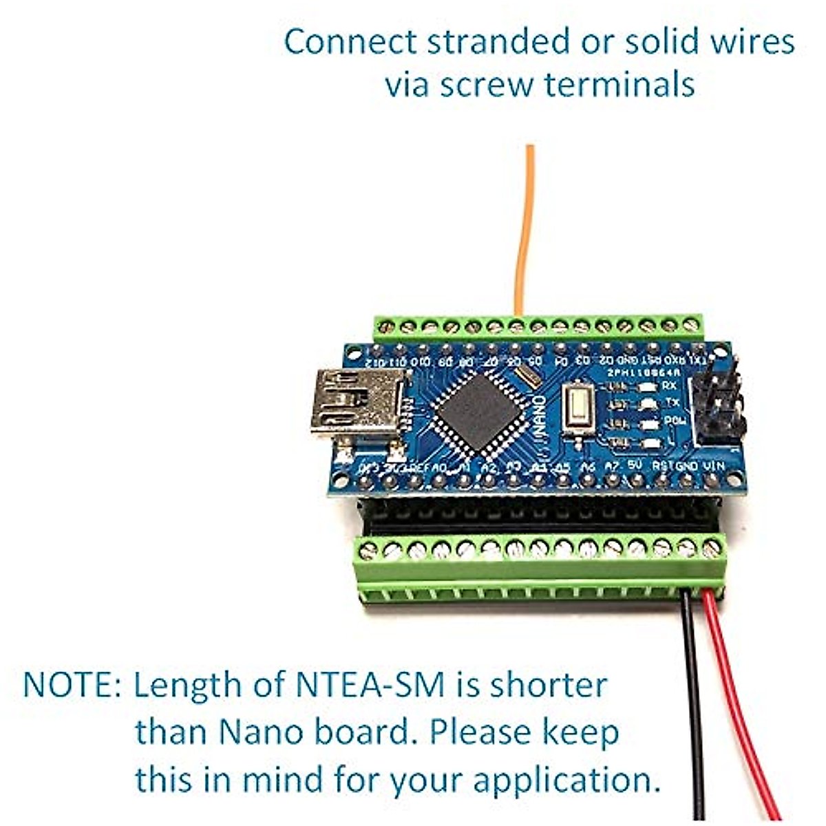 PTSolns Breakout Board BoB Expansion Adapter for Microcontroller (Nano, NTEA-SM-Assembled)