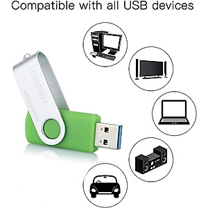 ENUODA 64GB USB Flash Drive 5 Pack 64GB Thumb Drives High Speed USB 3.0 Memory Stick Jump Drive Pen Drive for Storage and Backup (5 Colors)