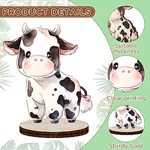 14Pcs Farm Animals Wood Table Centerpieces Farm Creatures Cutout Shapes Table Toppers Farm Themed Baby Shower Decorations Wooden Barnyard Farm Animal for Birthday Party Supplies