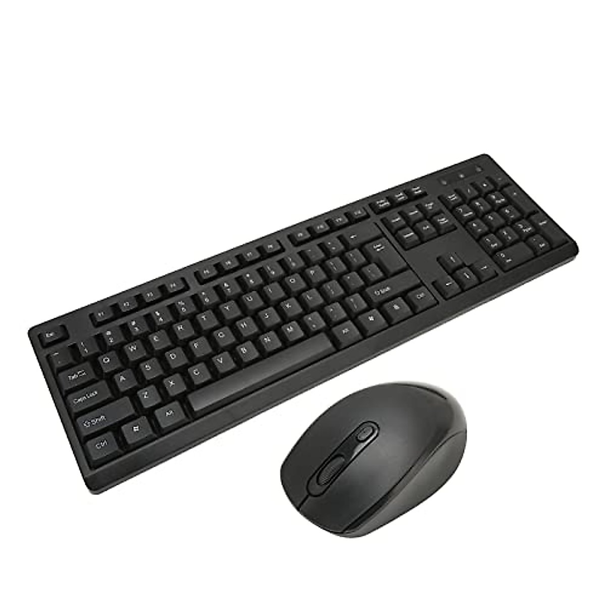 Wireless Keyboard Mouse Combo, 2.4G 1600 DPI Auto Sleep Power Saving Up to 10 Meters Effective Transmission Ergonomic Portable Wireless Gaming Keyboard Mouse Set, for Desktop PC Laptop