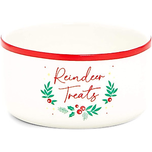 Juvale Cookies for Santa Plate Set with Milk Jar, Reindeer Treat Bowl, Chalk (4 Pieces)
