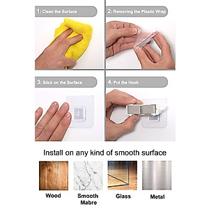 BonyandPo Broom and Mop Holder Wall Mounted - Heavy Duty Broom Holder Organizer with 2 Hooks and Screwdriver - Ideal for Cleaning Supplies Storage In Broom Closet or Over the Door (Black)