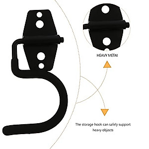 LIFKOME 5Pcs S-Type Wall Mounted Cleaning Tools Organizer Mop Broom Holder Wall Mounted Garage Tool Organizer (Black)