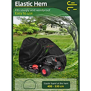 Riding Lawn Mower Cover, Eventronic 54“ Riding Lawn Tractor Cover Waterproof Heavy Duty Durable (420D-polyester oxford)