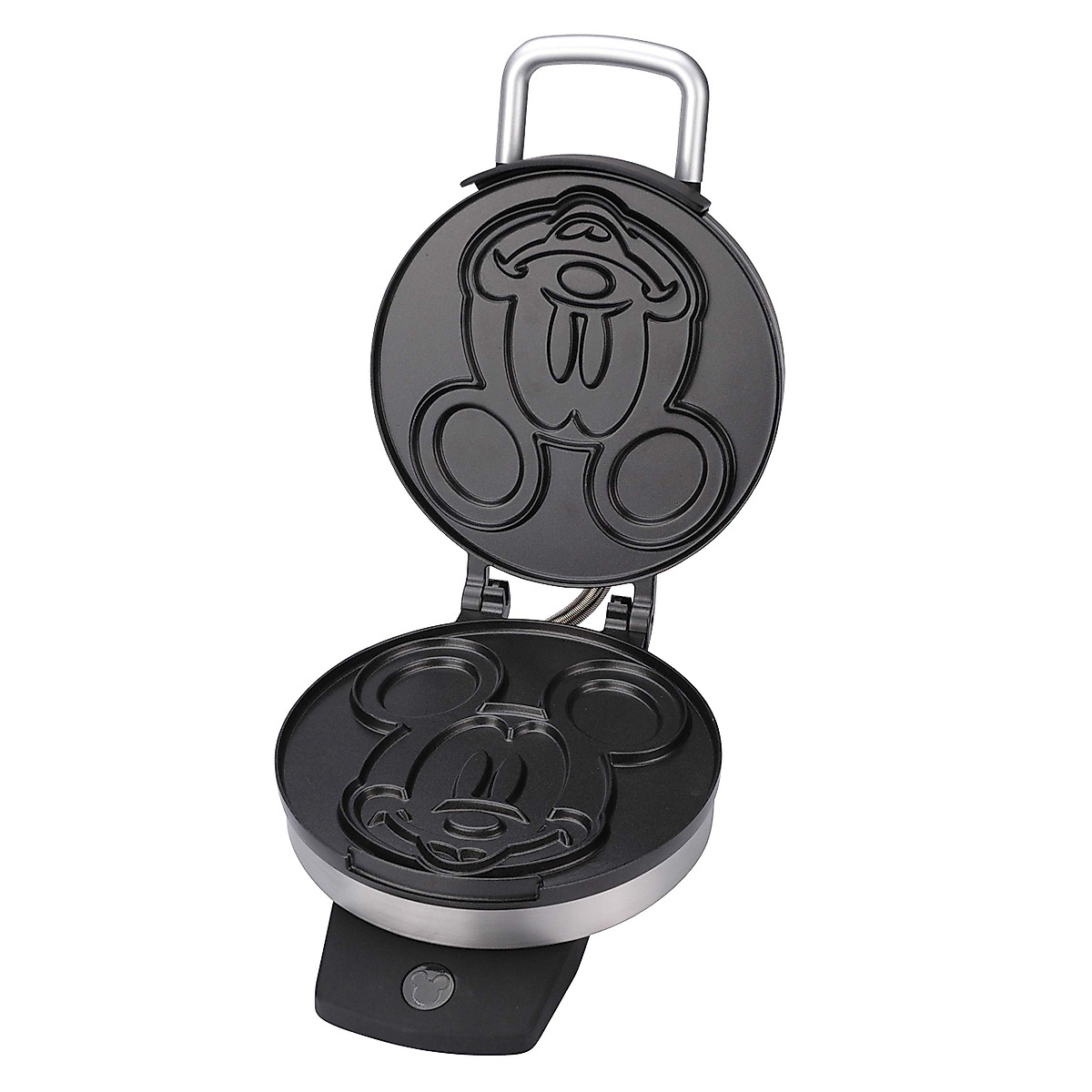 Disney Classic Mickey Waffle Maker by Select Brands - Disney Waffle Maker for Kitchen Appliances - Features Non-Stick Plates - Mickey Mouse Waffle Iron Gift for Disney Lovers - 7" Waffles