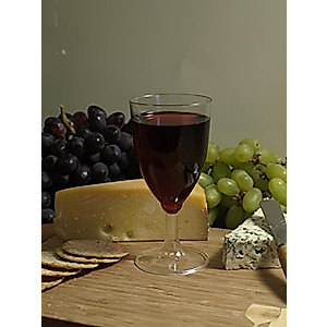 Party Essentials WINEBOX-6 Hard Plastic 1-Piece Wine Glass, 8-Ounce Capacity, Clear (Case of 48)