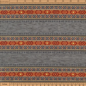 Kilim Pattern Upholstery Fabric Kilim Bohemian Boho Tapestry Tribal Southwestern Turkish Moroccan Mexican Ethnic Fabric by The Yard Meterd (1 Yard (55" x 36"))