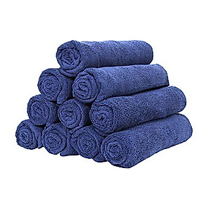 Arkwright Microfiber Gym Towel - (Pack of 12) Soft Lightweight Quick Dry Hotel Quality Hand Towels, 300 GSM, Sweat Absorbent, Perfect for Workout, Yoga, Spa, Bathroom, 16 x 27 in, Navy