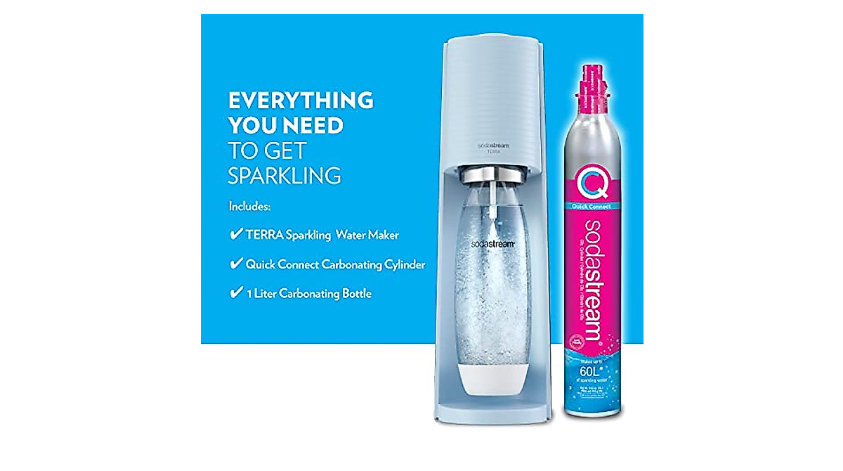 SodaStream Terra Sparkling Water Maker - Misty Blue
