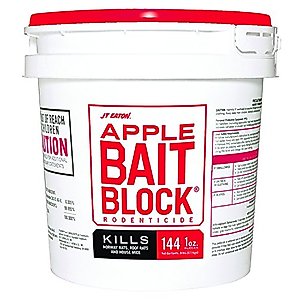 JT Eaton 719-AP Bait Block Apple Flavor Rodenticide, 9 lb. Pail (Pack of 144)