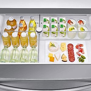 SAMSUNG RF24R7201SR 23 cu. ft. Counter Depth 4-Door French Door Refrigerator with FlexZone(TM) Drawer in Stainless Steel