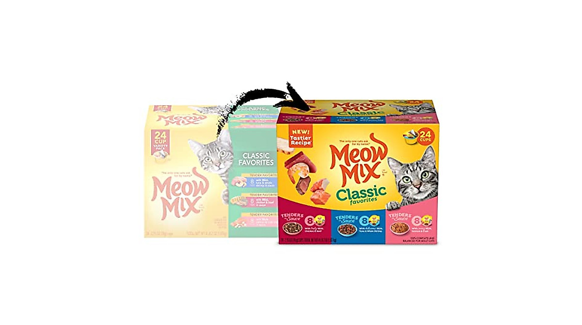 Meow Mix Classic Favorites Wet Cat Food Pack of 48