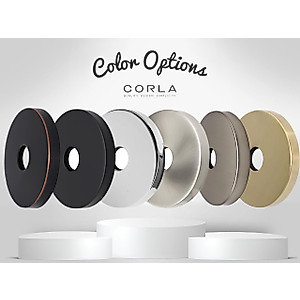 Corla Modern 3.5” Escutcheon Plate Extra Large | Shower Arm Flange Universal Replacement Cover Round 3 1/2 Inch (Brushed Nickel)