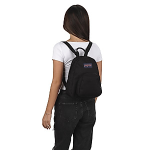JanSport Half Pint Mini Backpack for Women, Men, Girls, Boys, Black, 10.2 L - Durable Mini Bag Purse with Adjustable Shoulder Straps, Single Main Compartment, Zippered Stash Pocket