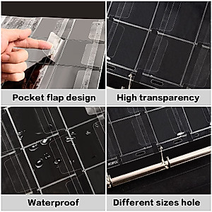 10 Sheets Coin Collection Pages - Coins Pocket Page with 120 Pockets. Coin Binder Inserts Sleeves with Standard 9 Hole for Coin Album. Storage Holder for Currency, Stamp, Badges and Other Supplies