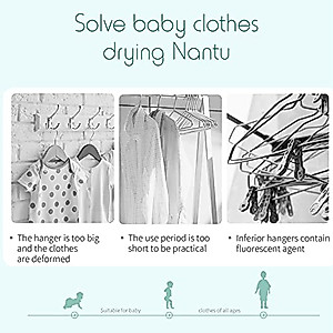 Erice Baby Hangers, 5 Pack Wooden Kids Hanger, Cute Fox Shape, 9 Inch Wood Children Hangers ,Creative Coat Hanger for Clothes Suit, Dress, Camisole, Jacket, Pants (5)