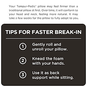 Tempur-Pedic TEMPUR Neck Pillow, Small Profile, White