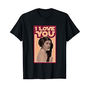 Star Wars Valentine's Day Princess Leia I Love You Vintage T-Shirt