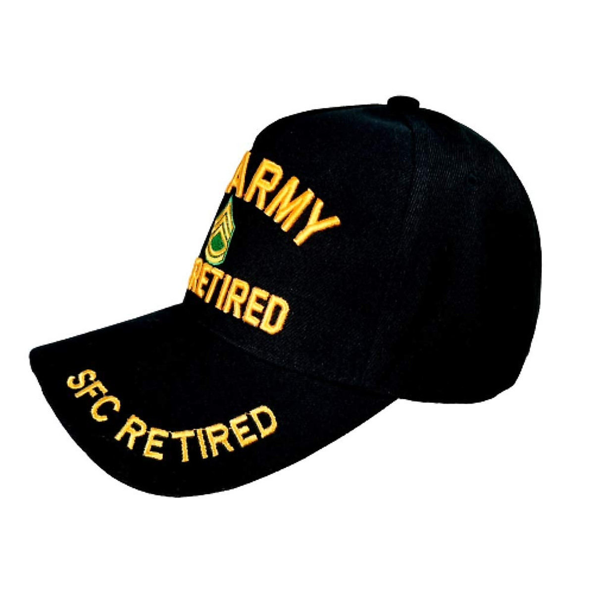 SFC Retired Baseball Cap Hat Black Embroidered Acrylic Army H5