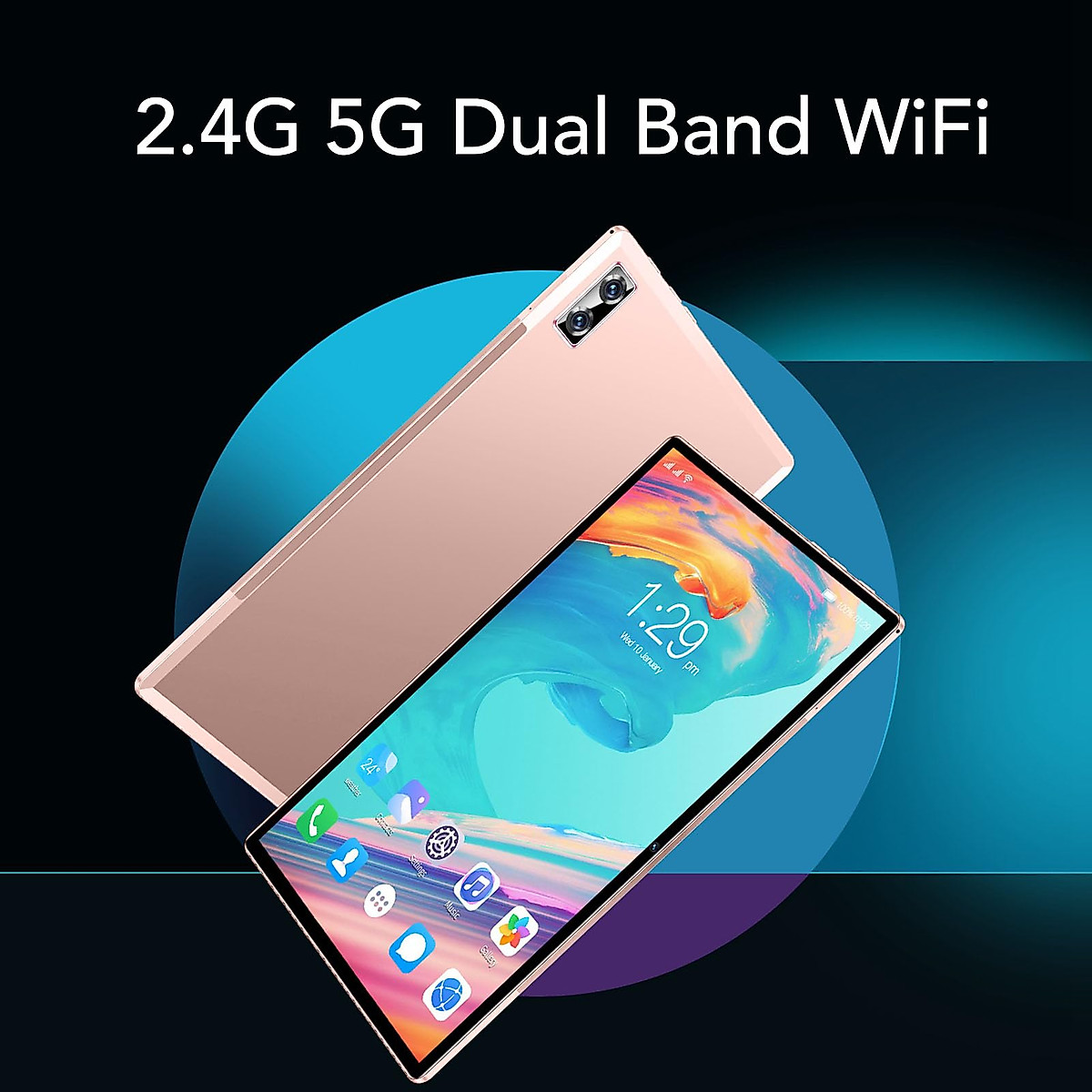 Honio 10.1 Inch FHD Tablet, 4G LTE Octacore CPU 128GB Expandable Keyboard 2 in 1 for Entertainment (US Plug)