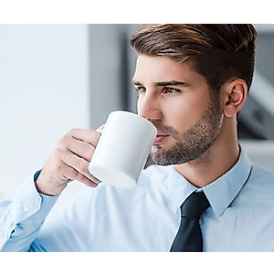 Coffee Mugs 11 oz Sublimation Blank Cups Sturdy Classic Mugs Ceramic White Tea Cups with Protective Packaging (White, 1)