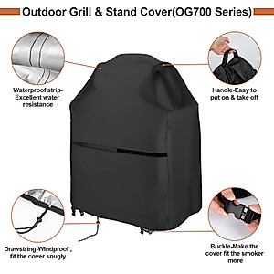 Aidetech Outdoor Grill Cover for Ninja XSKSTAND Woodfire Collapsible Outdoor Grill Stand, Waterproof BBQ Grill Cover Griddle Cover- 32 x 23x 40inch, Black