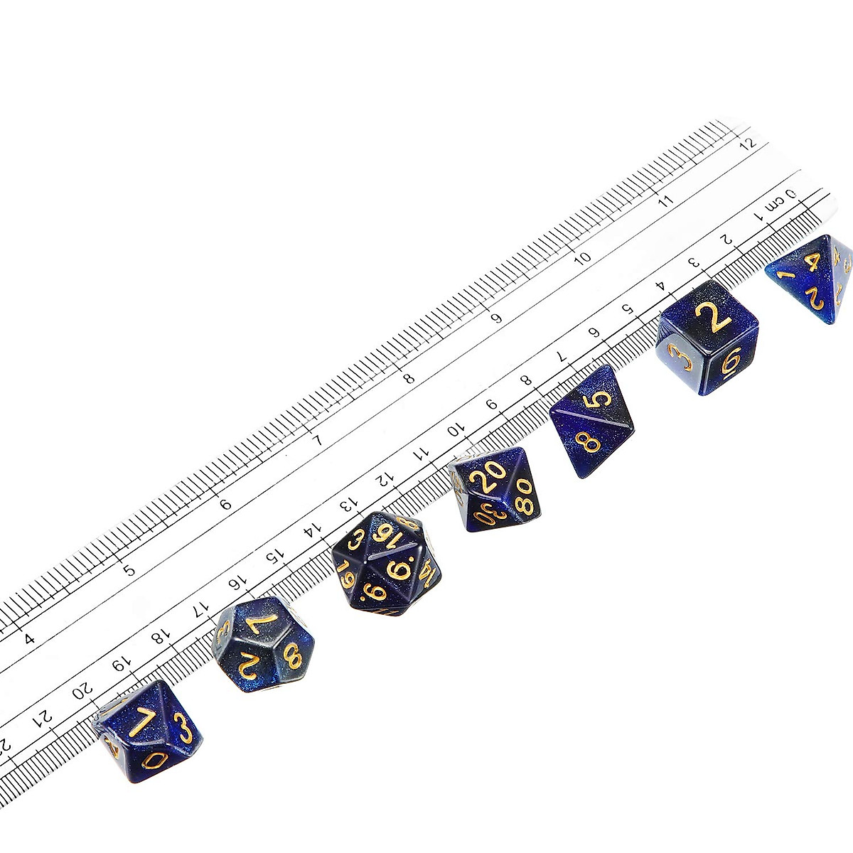 Gejoy 14 Pieces 7-die Dice Set Polyhedral Dice Compatible with Dungeons and Dragons with Black Pouch