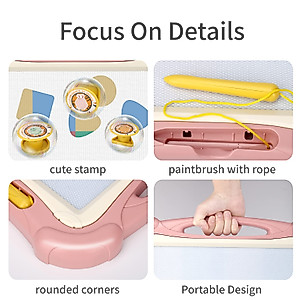 LZZAPJ Magnetic Drawing Board, Large Color Etch A Magnet Sketch Doodle for Toddlers, Learning Painting Writing Pad, Best Birthday Easter Gifts Toy for Kids Boys or Girls 3 4 5 6 7 Years Old (Pink)