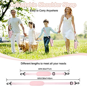 NEECZS Water Bottle Carrier Bag for Stanley 40 oz Tumbler with Handle,Neoprene Water Bottle Holder Pouch with Strap&Spill Stopper for Stanley Cup Accessories,Bottle Sling for Walking Hiking Camping