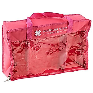 Missouri Star Storage Bag for Precut Fabrics for Quilting | Sewing Box Organizer Holds Fat Quarters, Charm Packs, Layer Cakes NOT4051 Missouri Star Precut Storage Bag - Large Pink