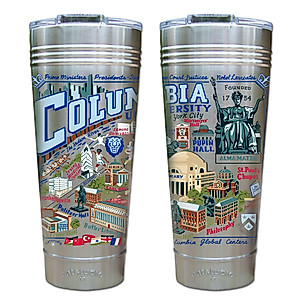 Catstudio Columbia University Collegiate Thermal Tumbler | Triple Wall Insulation With Non Slip Bottom | Great College Travel Cup for Water, Coffee, Tea, or Smoothies