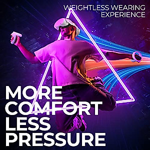 DESTEK QH2 Face Pressure-Free 7000mAh Battery Pack Headphones Head Strap Compatible with Meta/Oculus Quest 2, Double Knob Elite Strap with Headphones, Comfortable 6 Hrs Playtime