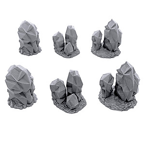 EnderToys Geodesic Formations, 3D Printed Tabletop RPG Scenery and Wargame Terrain for 28mm Miniatures