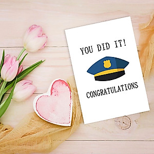 Londue Police Academy Graduation Gifts Card, Police Graduation Gift, Policeman Congratulation Card for Him Her, Gifts for Police Officer, You Did It Card