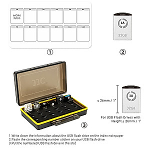 20 USB A + 4 USB C Slots 1" Mini USB Device Anti-Lost Storage Holder Case for PC Laptop Small USB Flash Drive Thumb Drive Dongle Adapter USB A C Converter Nano USB WiFi Adapters