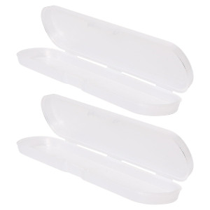 2Pcs Thermometer Case Plastic Digital Thermometer Storage Box Thermometer Containers for Adult 14.5x3x1.5cm (Transparent Color)
