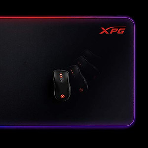 Adata XPG Battleground XL Prime Gaming Two Zone RGB Mouse Mat, 4mm Cordura, Anti-Slip Rubber Base, Micro-B USB Connector, 1.8m Cable, 5V Voltage, Two Year Warranty