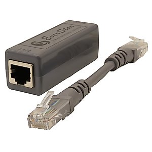 EverStar MI-300DG LAN Signal Noise Filter + 5" UTP Patch Cable for Healthcare (EN60601-1 Compliant) | Apple/Android TV, Hi-Res Audio Systems (RJ45) | Ethernet Galvanic Isolator | Dark Gray