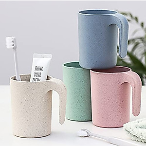 XUL Toothbrushing Cup, Bathroom Fresh and Simple, mouthwash Cup, Couples toothbrushing Cup, wash Cup, Plastic Toothbrush Cup, Water Cup (Color : Pink)