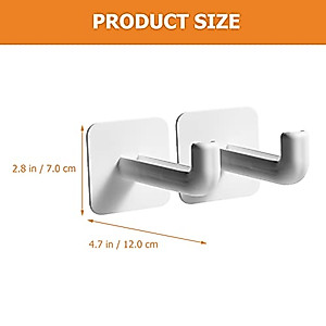 DOITOOL Laundry Organizer 2pcs Clothes Hanger Hooks Coat and Hat Hook Wall Hooks Single Wall Mount Hanger Closet Organizers for Clothes Hats Towel Purse Key Robes Bathroom Kitchen Hangers