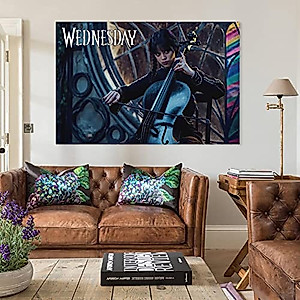 Czing Poster Addams Jenna Ortega's Wednesday Poster Decorative Painting Canvas Wall Art Living Room Posters Bedroom Painting 12x18inch(30x45cm)