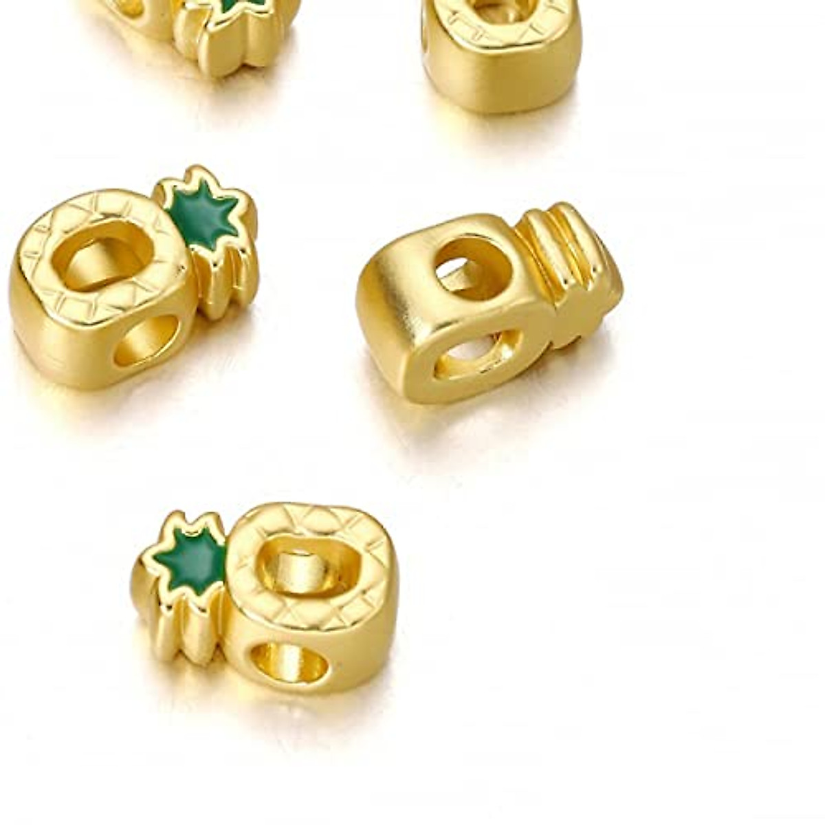 15pcs 2mm Mixed Zinc Alloy Pore Beads Loose Spacer Beads Metal Beads for Jewelry Making DIY Loose Beads