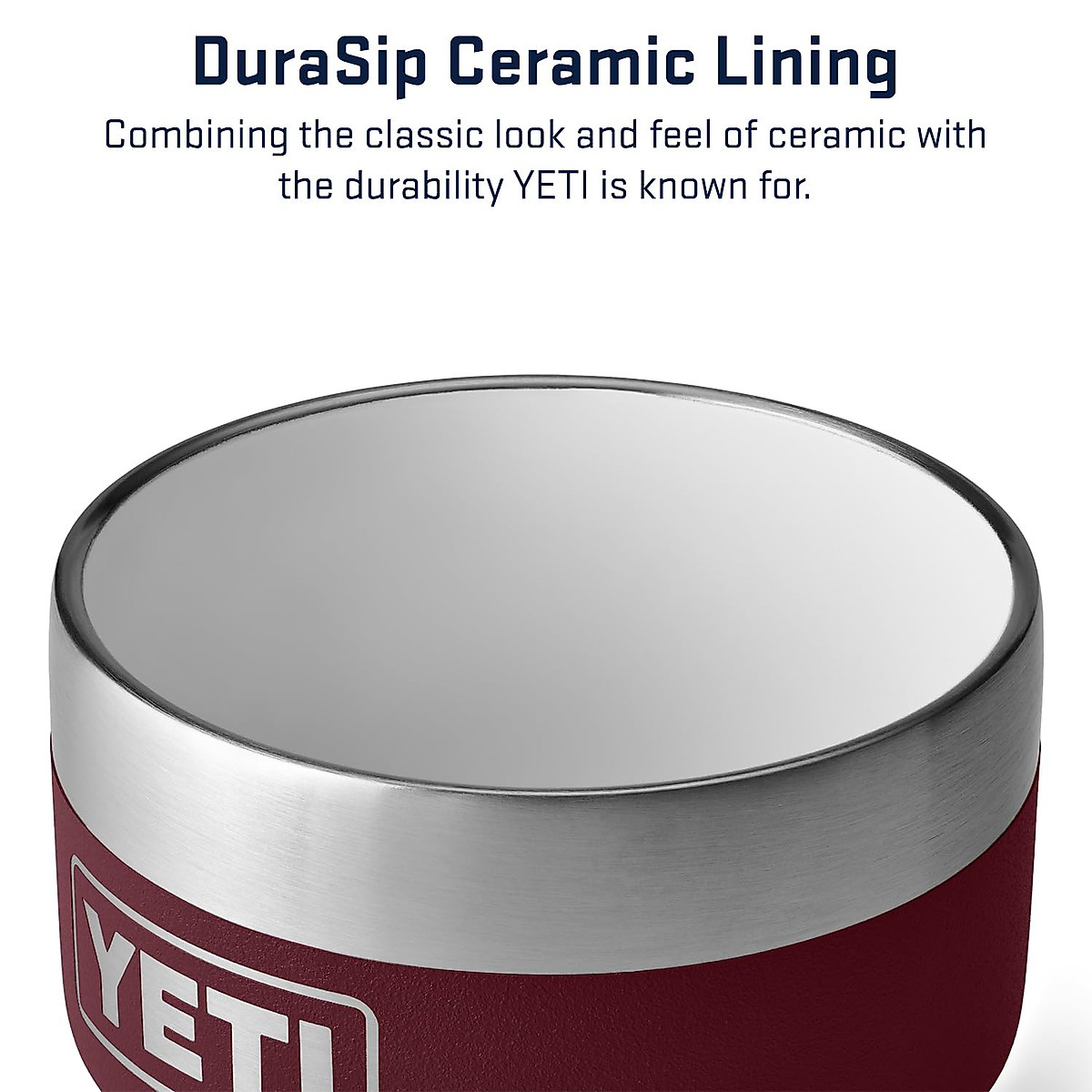 YETI Rambler 4 oz Stackable Cup, Stainless Steel, Vacuum Insulated Espresso/Coffee Cup, 2 Pack, Wild Vine Red